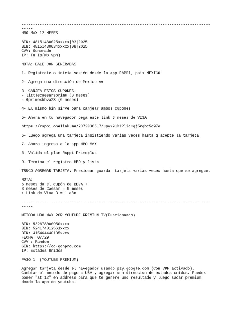 Hbomax Metodo | PDF | Software | Internet