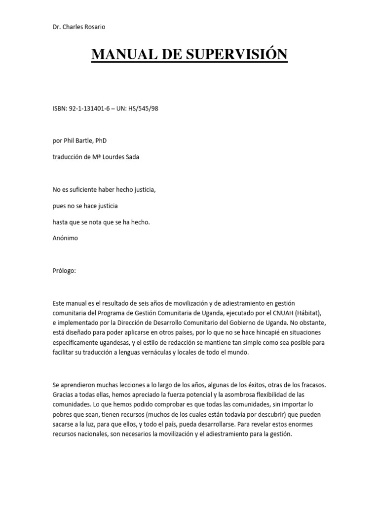 Manual de Supervisiones Sasdec | PDF | Planificación | Evaluación