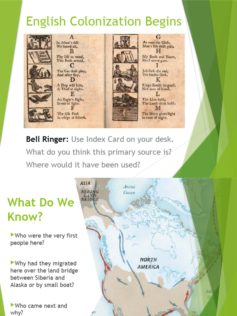 English Colonization Begins 2 | PDF | Jamestown, Virginia | British ...