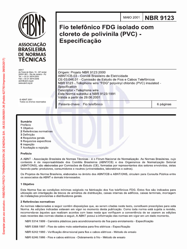 Abnt NBR 9123 | PDF