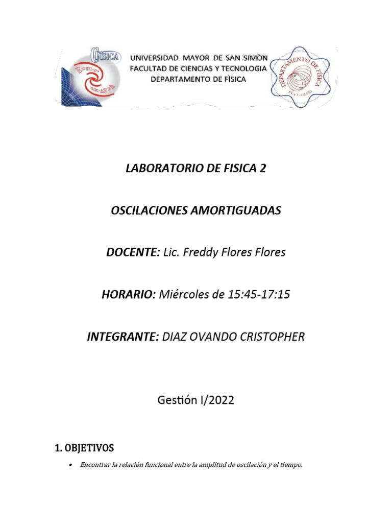 Informe 5 Labo | PDF | Oscilación | Movimiento (física)