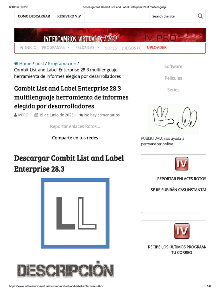 Combit List And Label Enterprise 28 3 Multilenguaje Pdf Ingeniería Informática Desarrollo