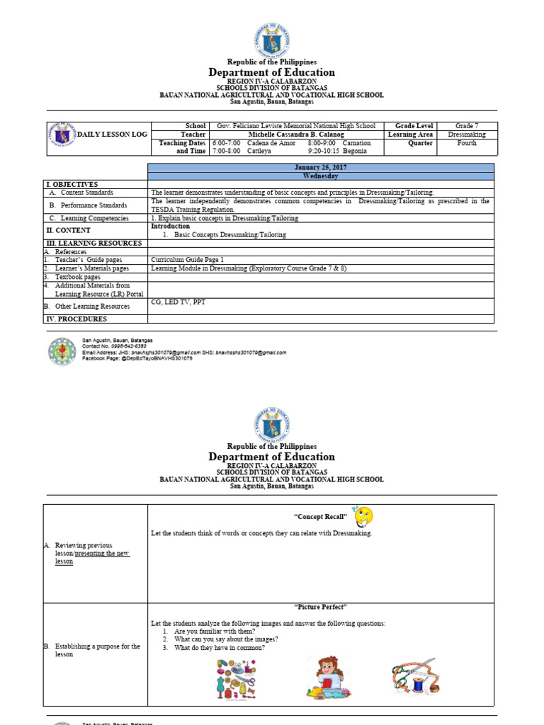 A Dressmaking Basic Concepts | PDF | Learning | Behavior Modification