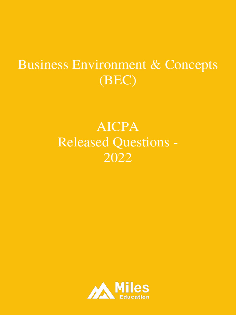 AICPA Released Questions 2022 | PDF | Equity (Finance) | Internal Control