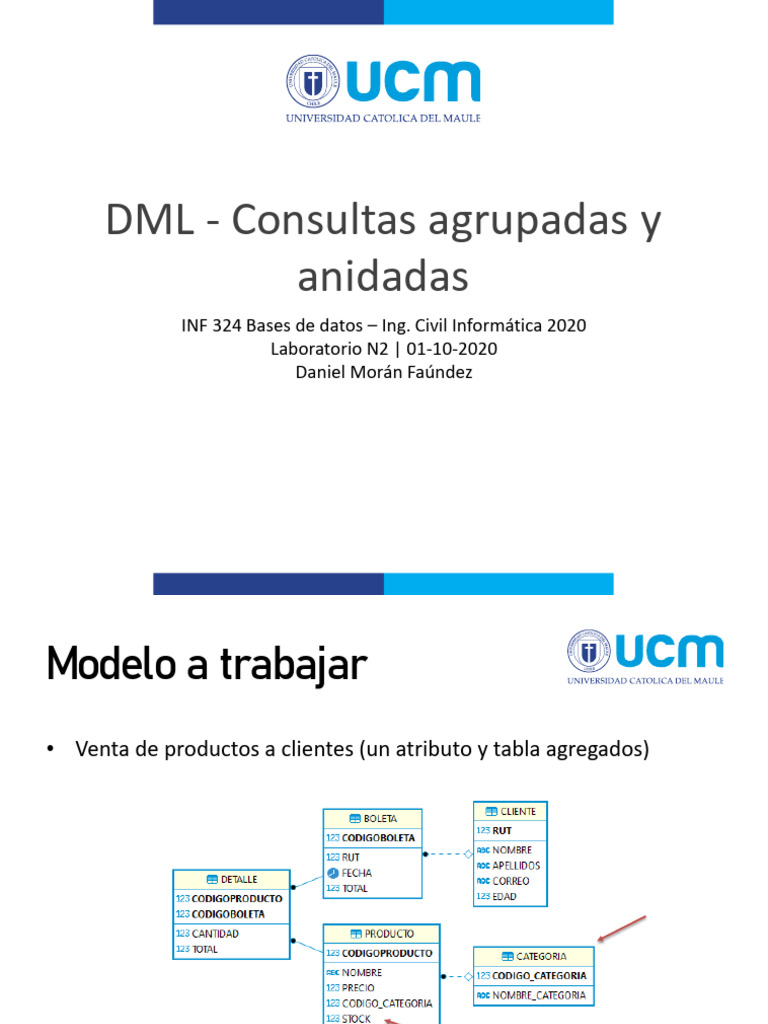 Consultas Agrupadas y Anidadas en DML | PDF | Informática
