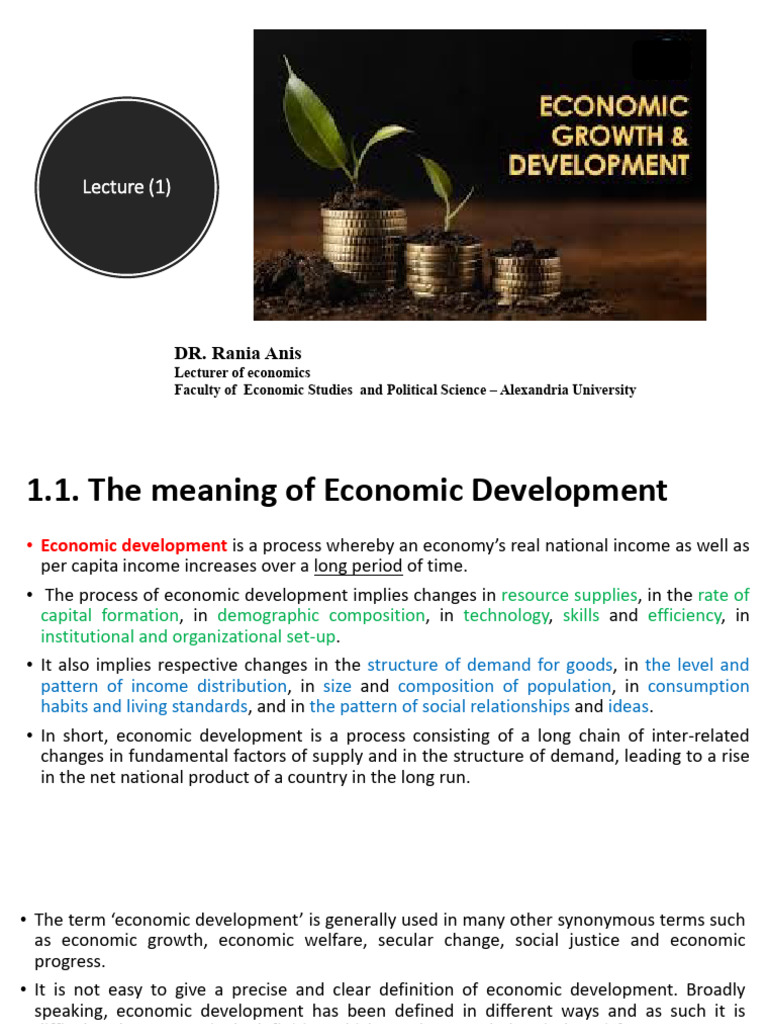 Theories Lec 1 | PDF | Economic Growth | Economic Development