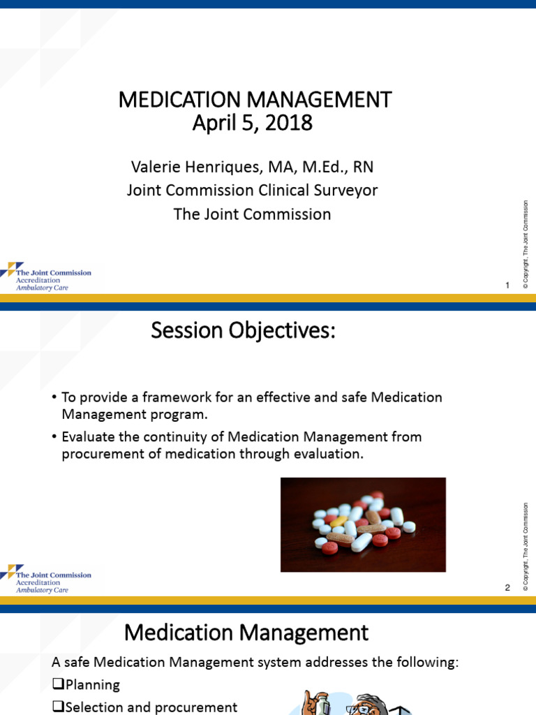 Medication Management Presentation | PDF | Pharmacy | Medical Prescription