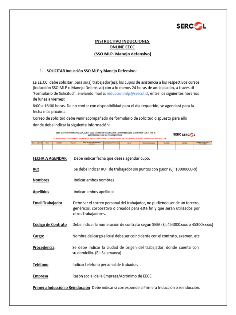 Instructivo Sso Eecc | PDF