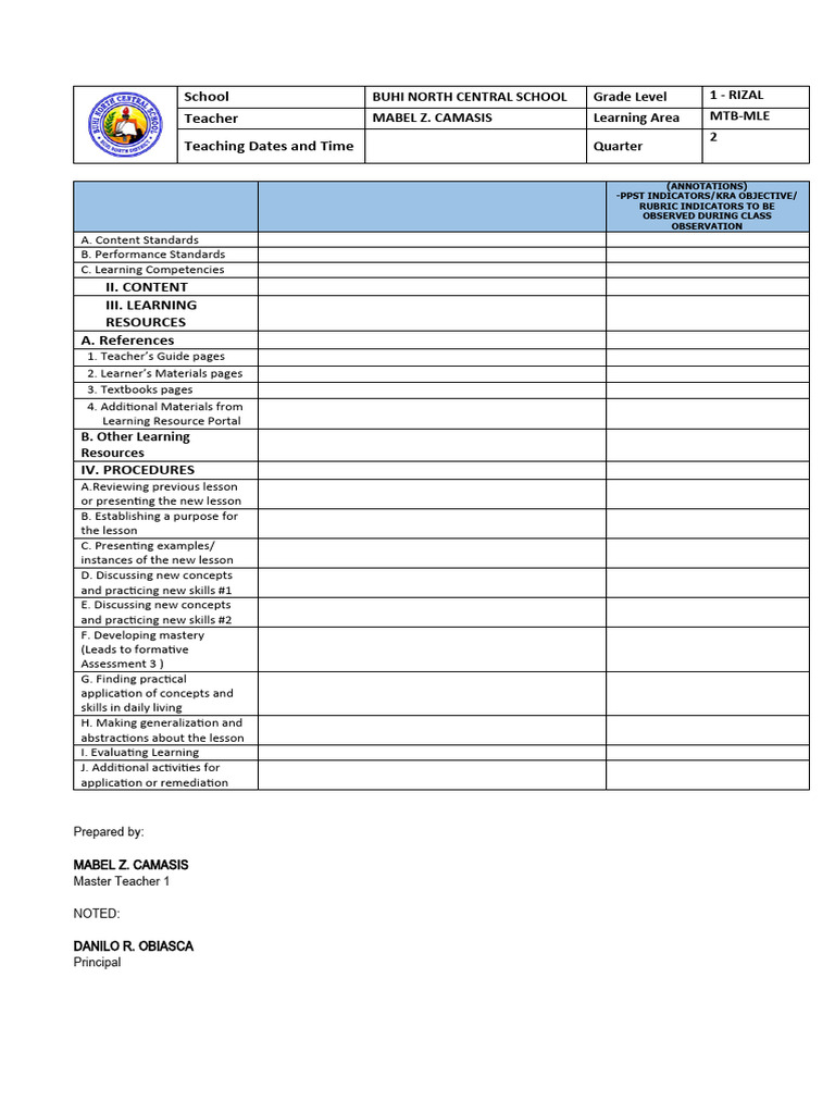 Cot 2022 | PDF | Learning | Teachers