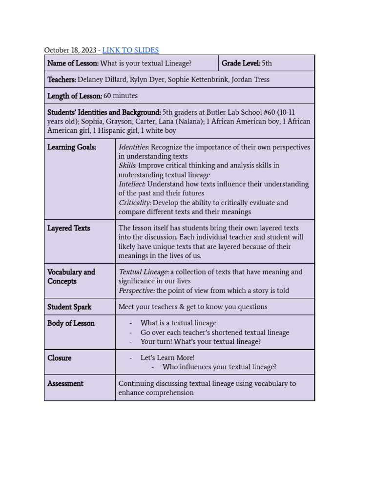5th Grade Lesson Plans Overview | PDF | Division (Mathematics ...