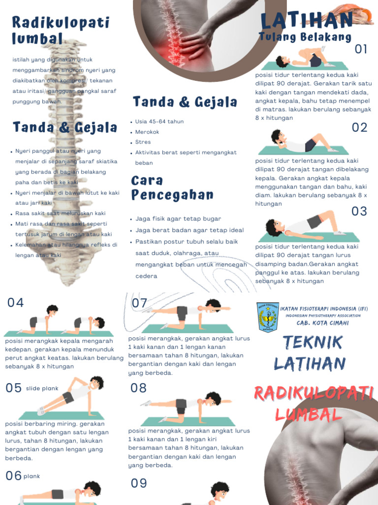 Latihan Fisioterapi untuk Radikulopati Lumbal | PDF | Kesehatan Holistik