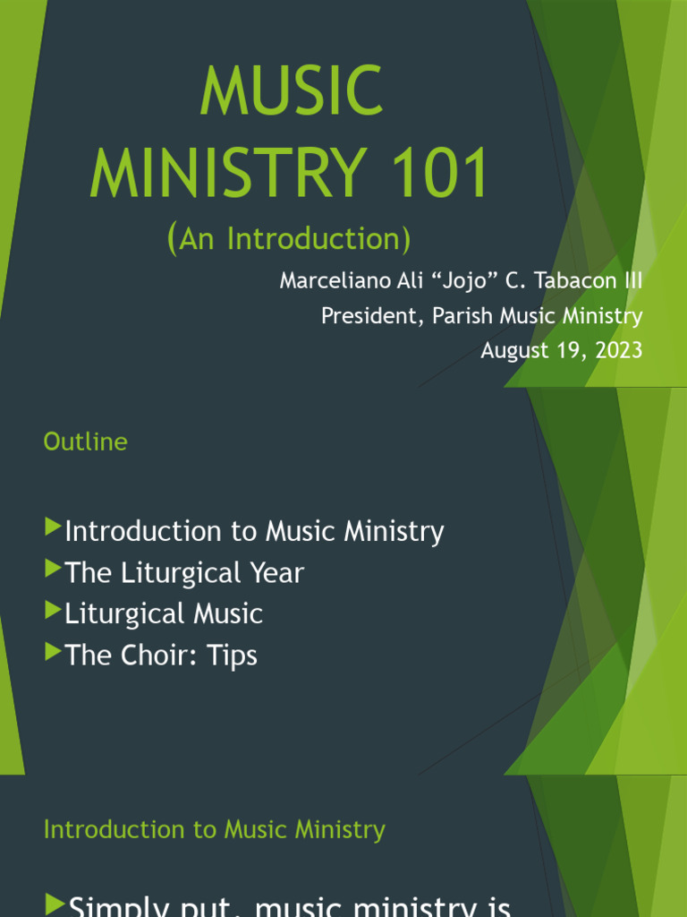 Music Ministry 101 | PDF | Liturgical Year | Mass (Liturgy)