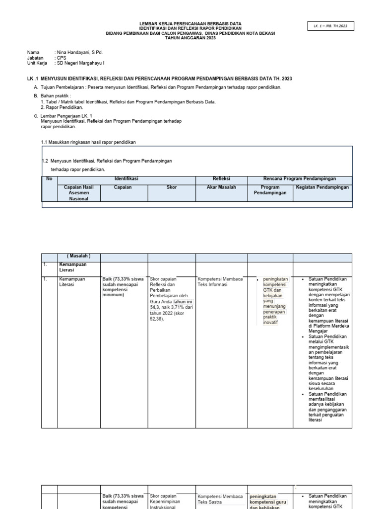LK.1 Irb PBD Th. 2023 | PDF