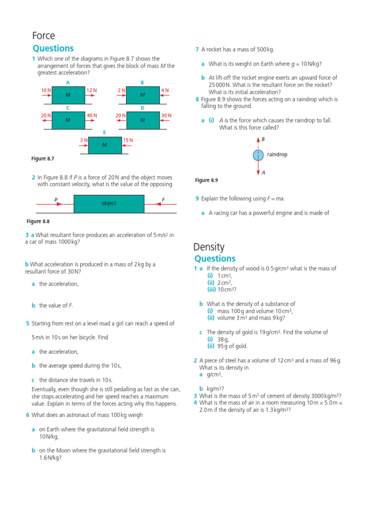 Force | PDF | Force | Mass