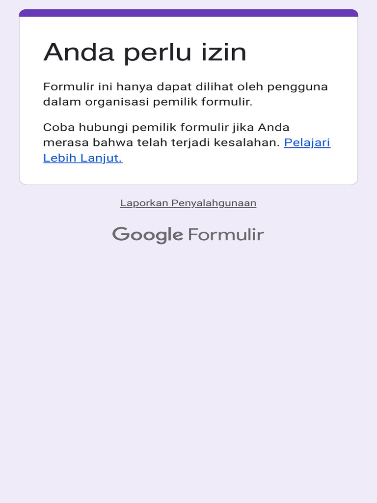 Anda Perlu Izin | PDF
