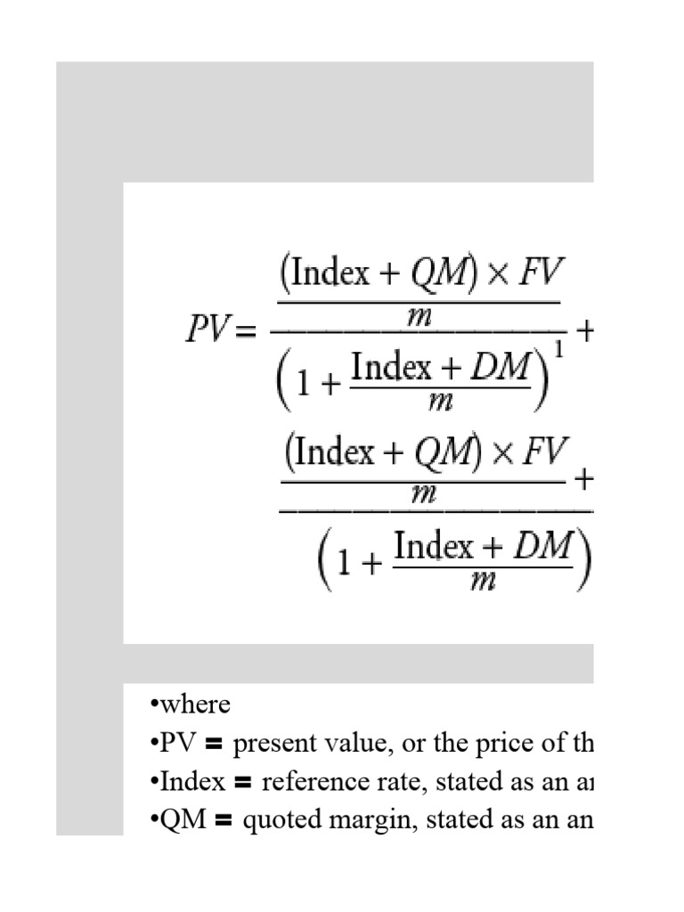 Floating Rate Bond Valuation Pdf Discounting Net Present Value