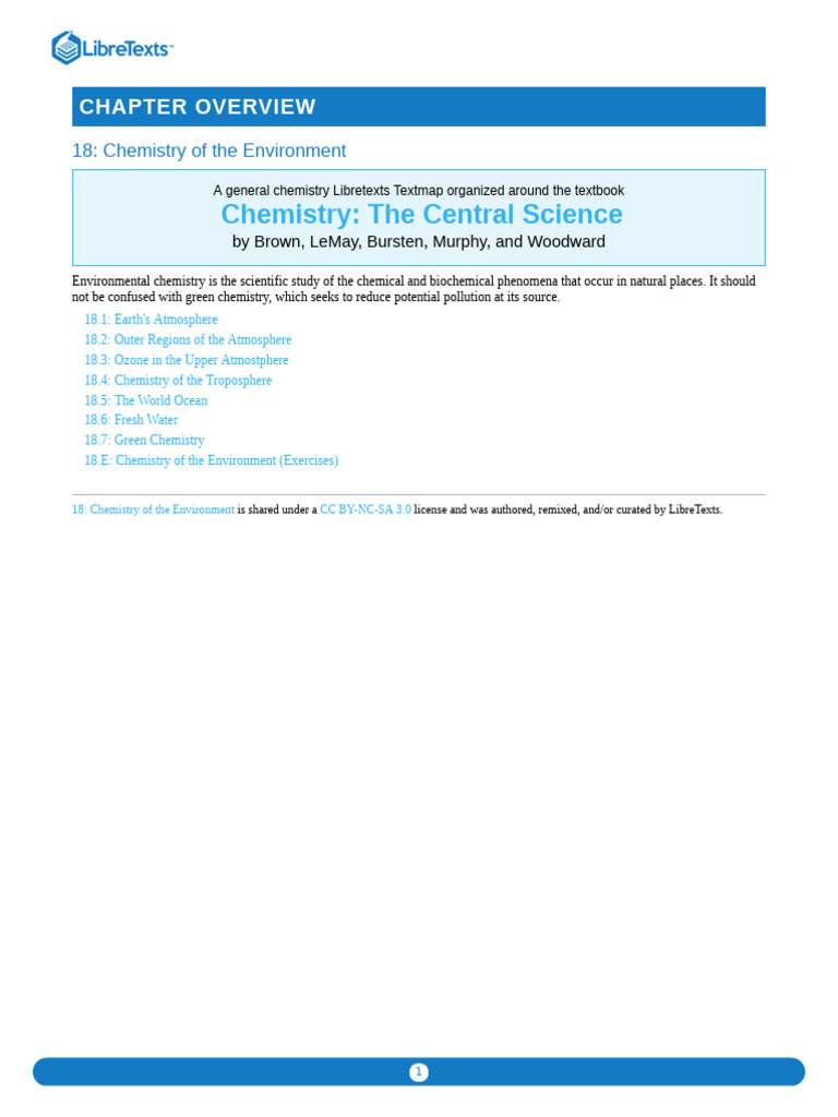 Chemistry For Environment - Libre Texts | PDF | Atmosphere Of Earth ...