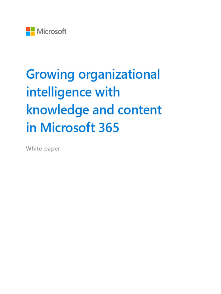 Microsoft Content Services WhitePaper 5 | PDF | Share Point | Microsoft ...