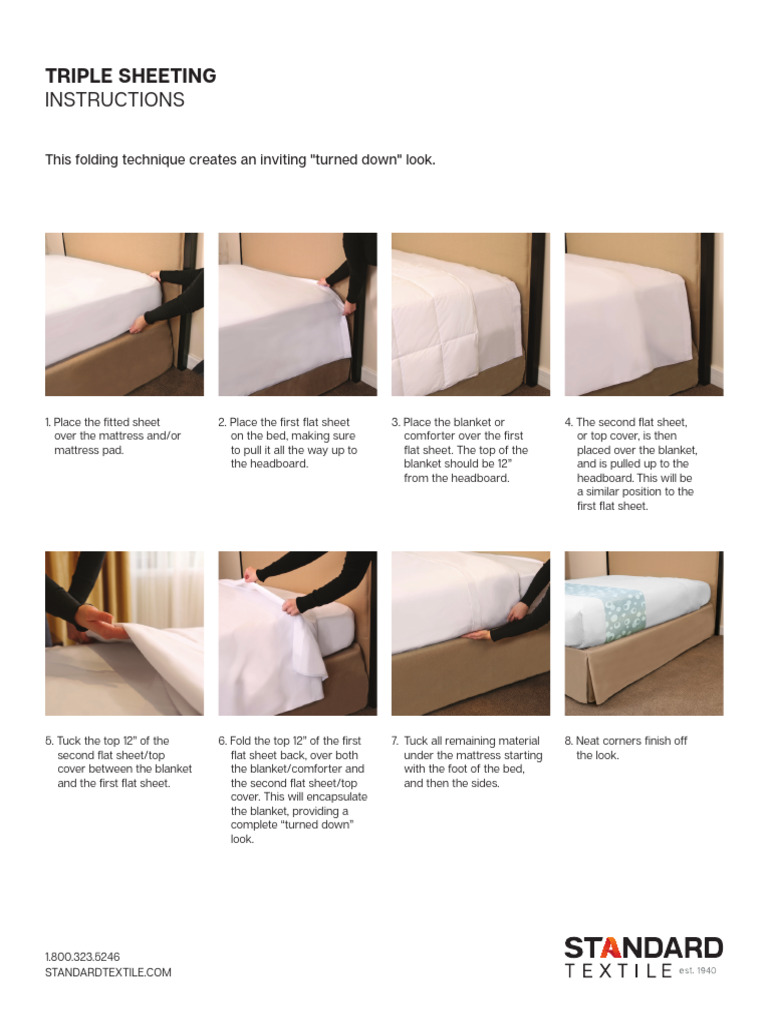 Triple Sheeting Bed Folding Guide | PDF