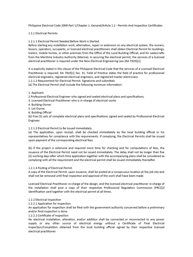 Permits And Inspections Pdf Electrical Substation Electrical Wiring