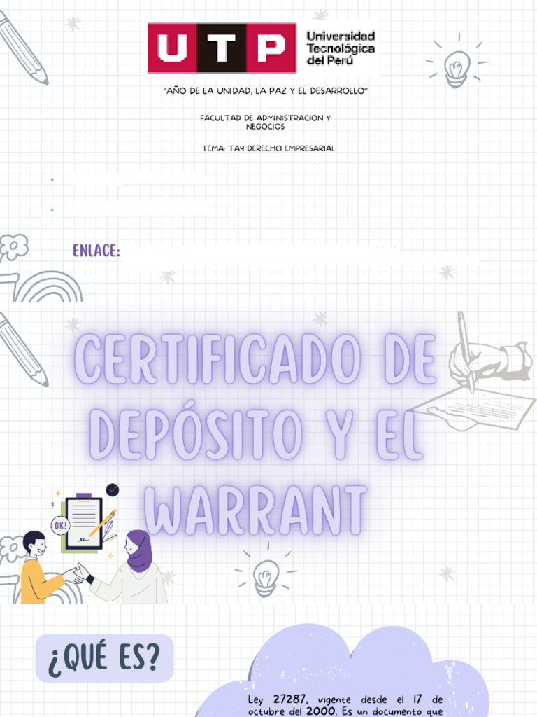 LECTURA_CERTIFICADO DE DEPÓSITO Y EL WARRANT | PDF | Propiedad | Justicia