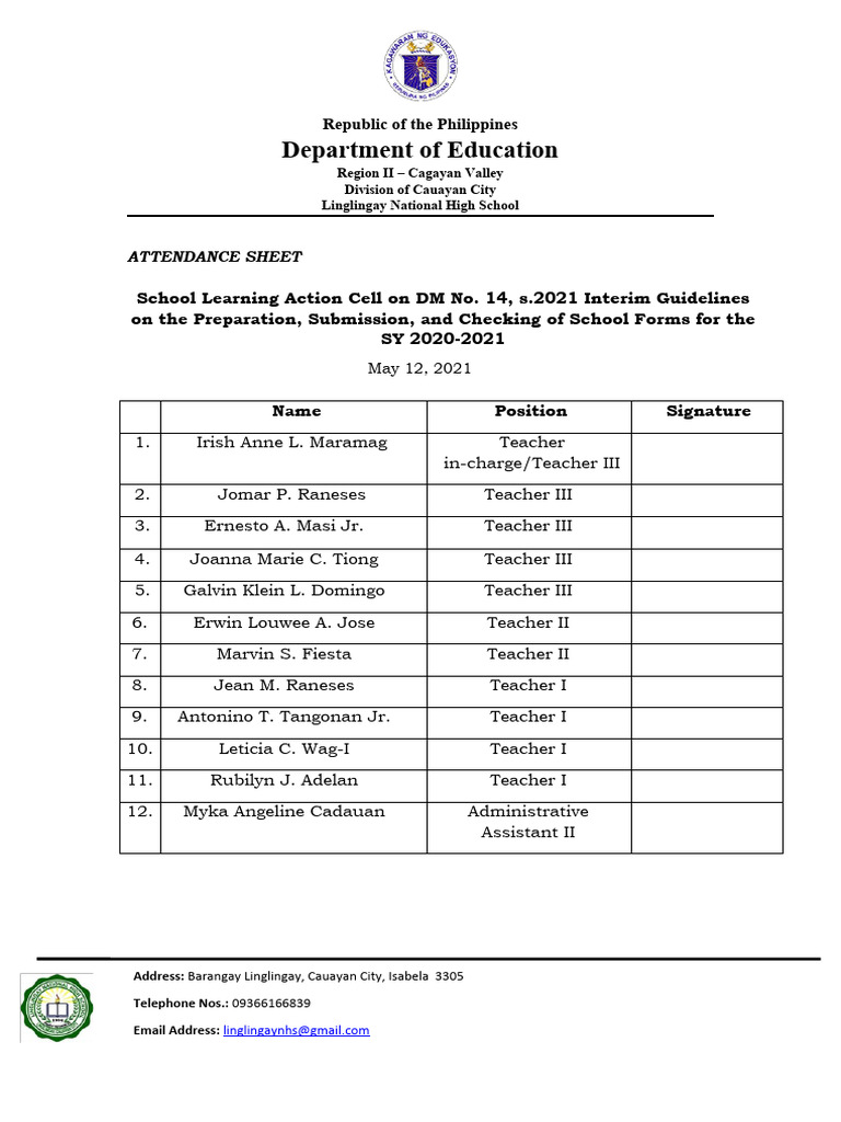 Attendance Assessment | PDF