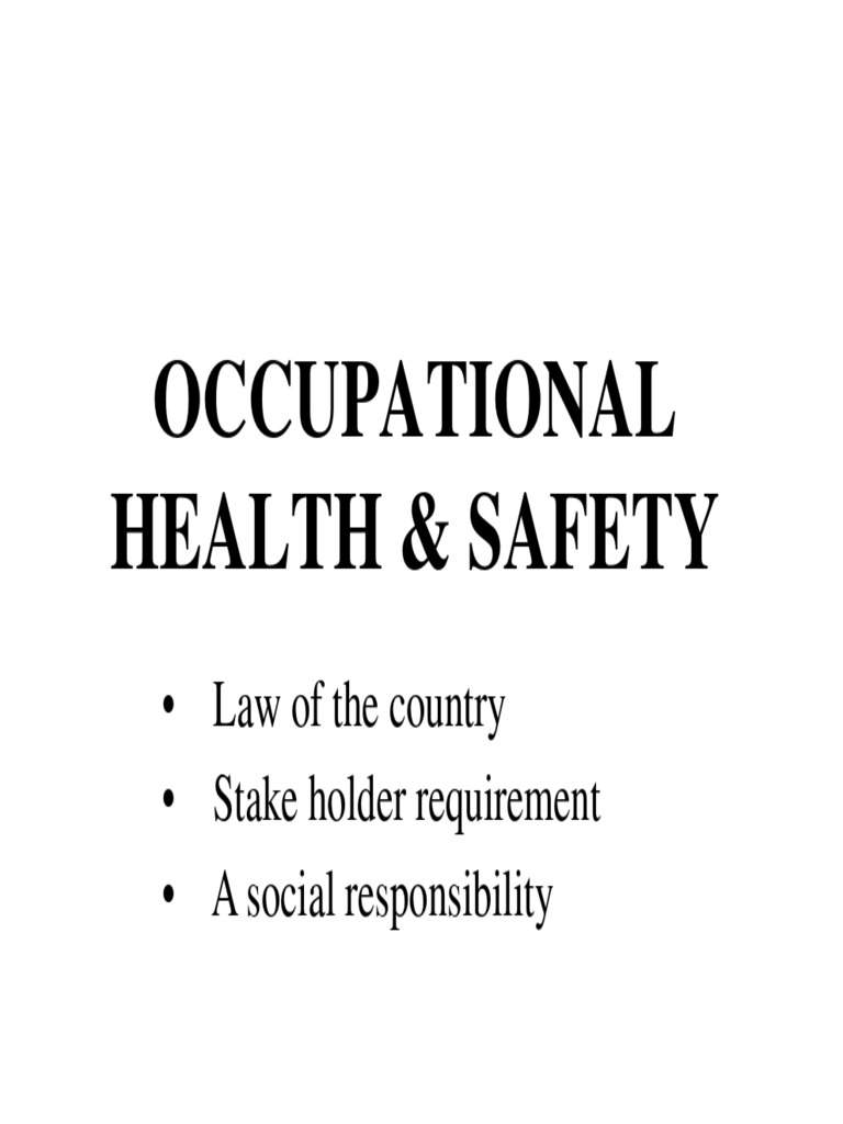 Occupational Health & Safety-Hazards | PDF | Occupational Safety And ...