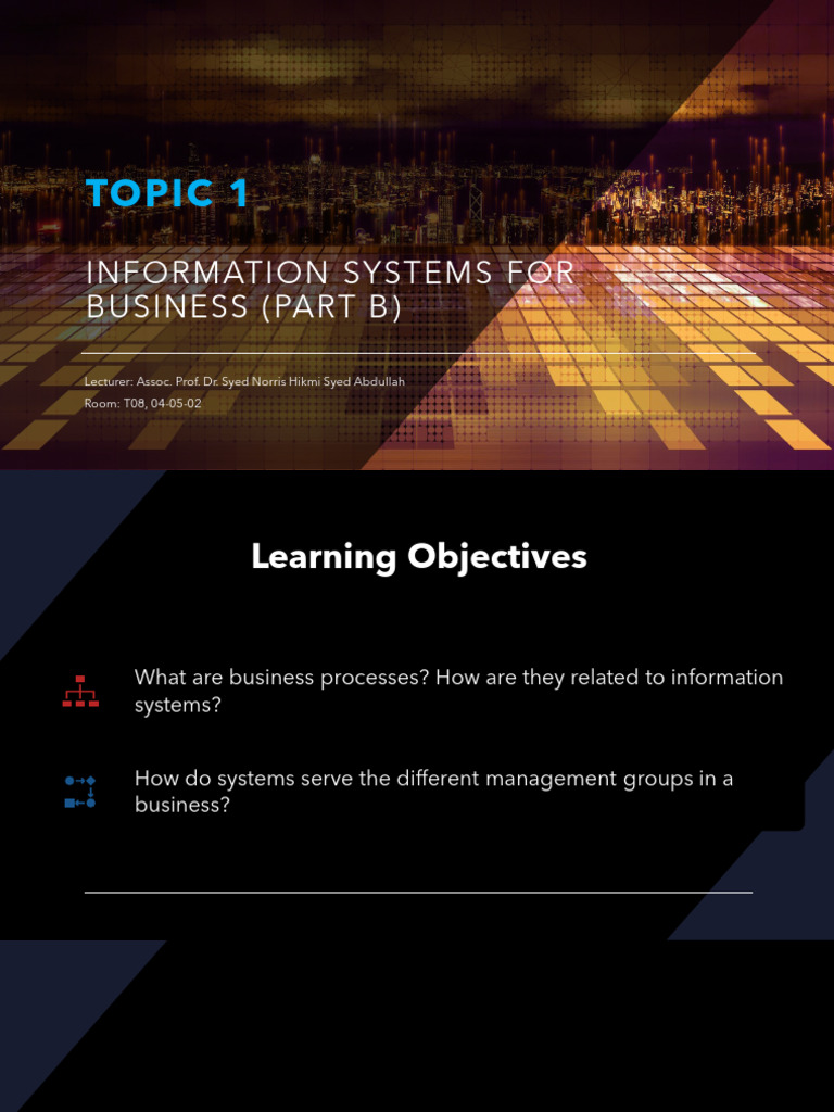 Topic 1 Information Systems For Business (Part B) | PDF | Business ...
