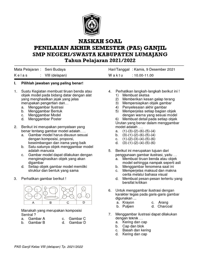 Naskah Soal Pas Seni Kelas 8 2021-2022 | PDF