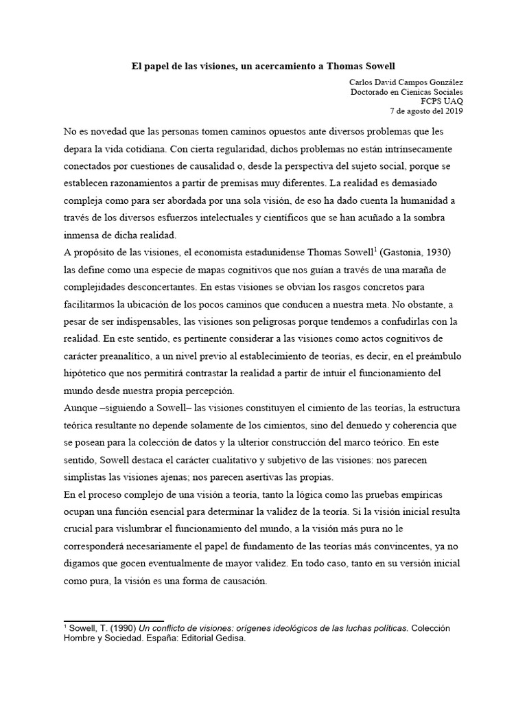El Papel de Las Visiones Un Acercamiento | PDF | Teoría | Realidad