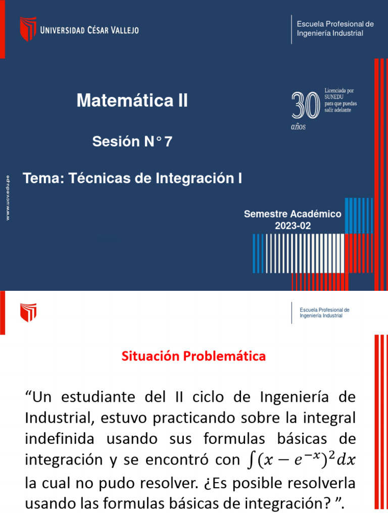Sesion 7-Tecnicas de Integracion I | PDF | Integral | División ...