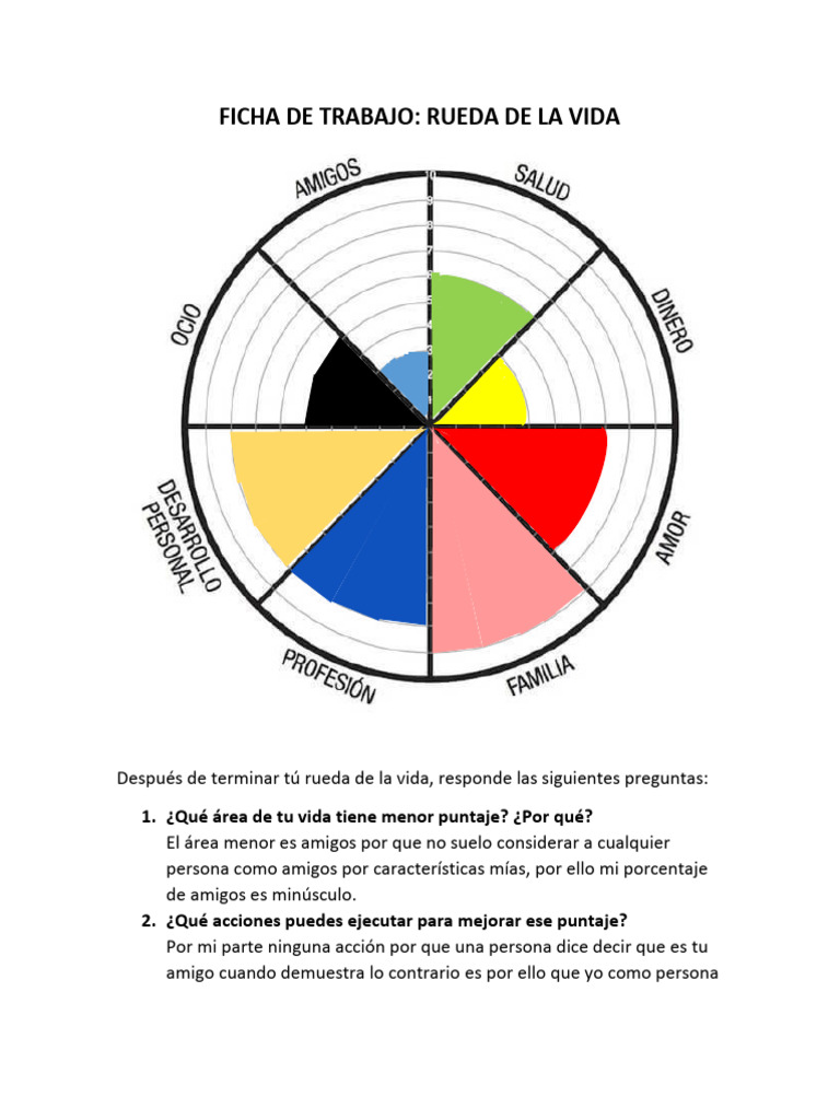 Rueda de la Vida: Reflexiones Personales | PDF