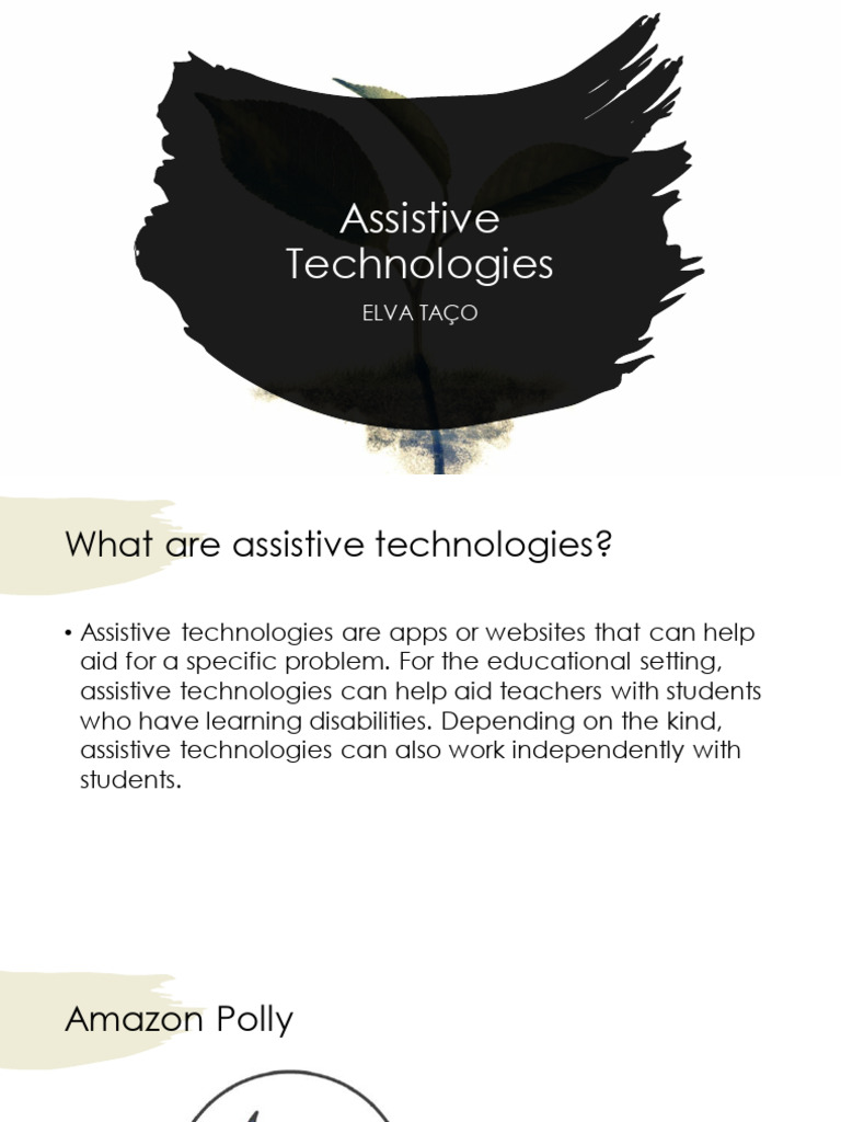 Assistive Technologies | PDF | Human Communication | Computing