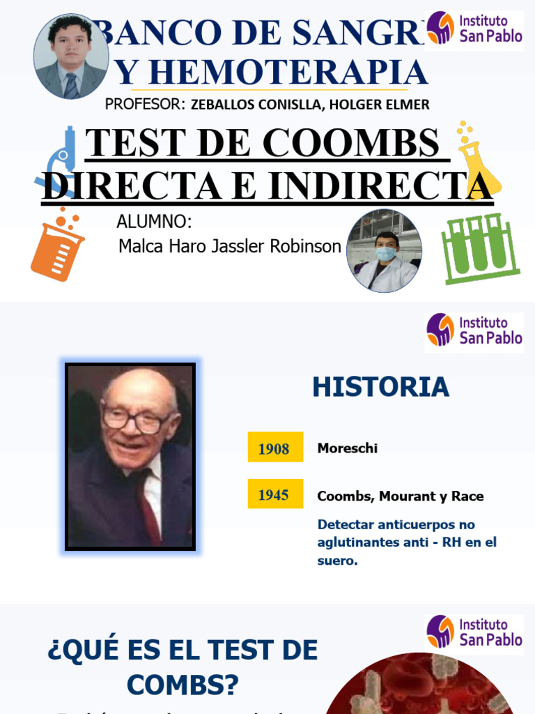 Test de Coombs: Directo e Indirecto | PDF