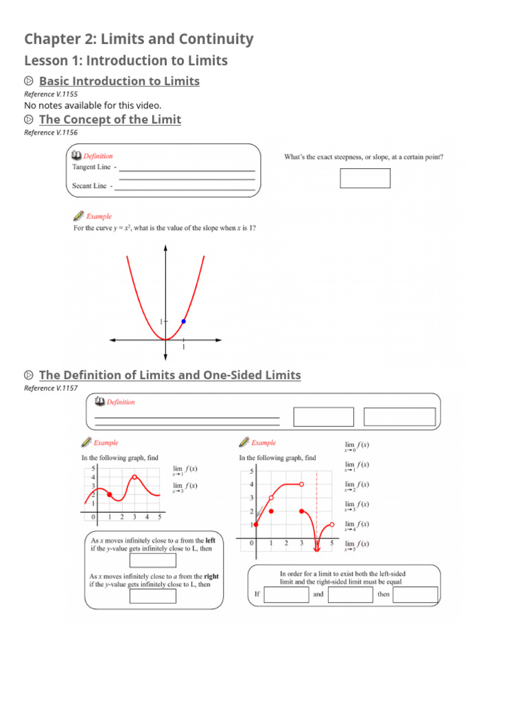 Calculus Unit 2 Notes | PDF | Function (Mathematics) | Velocity
