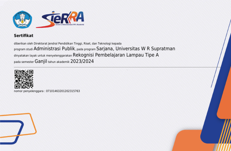 Sertifikat RPL Administrasi Publik | PDF