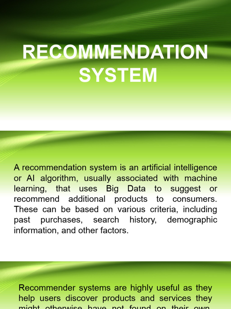 GROUP 7 Recommendation System | PDF | Human Communication | Communication