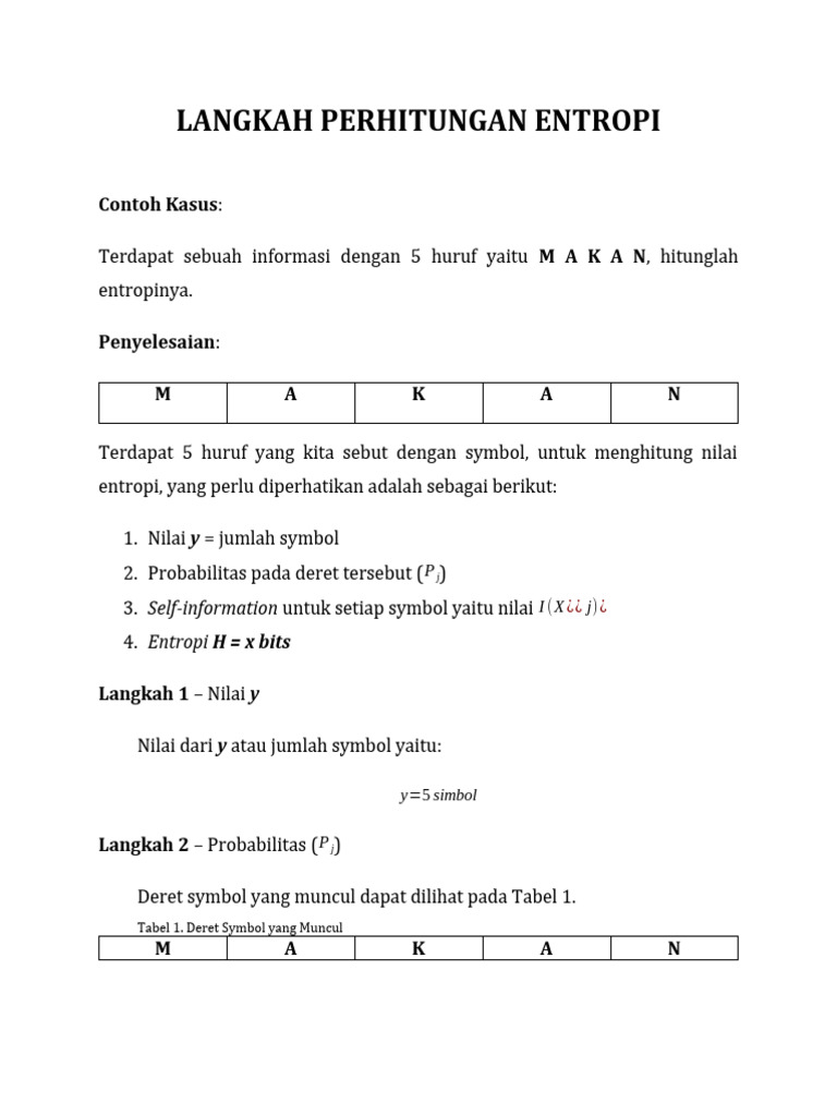 P14-Perhitungan Entropi | PDF