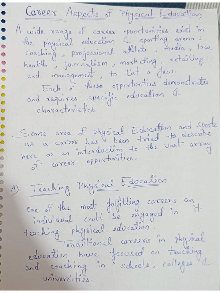Career Aspects of Physical Education | PDF