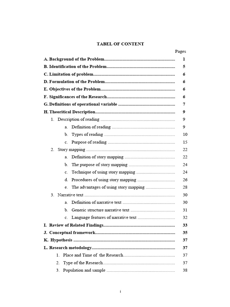 Tabel of Contet Rina | Download Free PDF | Methodology | Computing