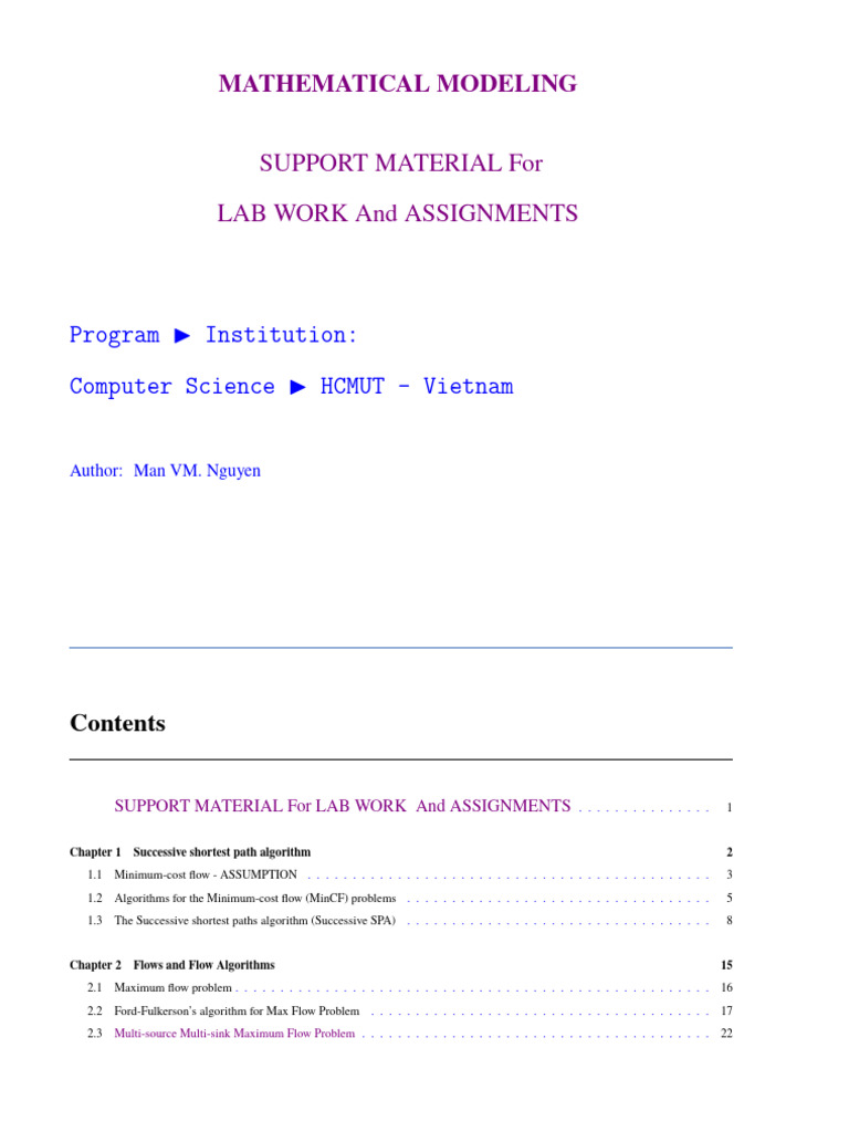 MM2023 Support ASSIGNMENT | PDF | Computational Problems | Mathematical Optimization