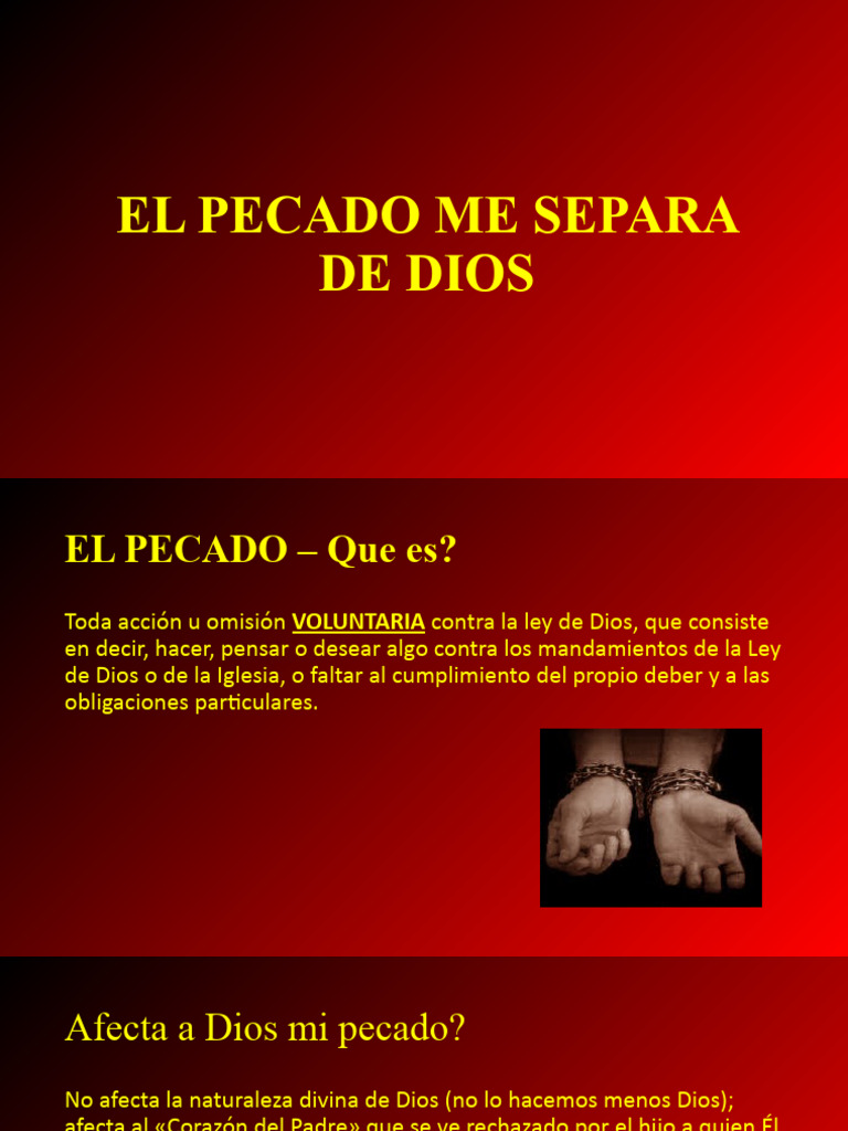El Pecado Me Separa de Dios | PDF | Pecado | Creencia religiosa y doctrina