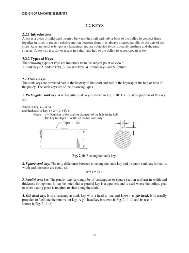 Keys | PDF | Mechanical Engineering | Manufactured Goods