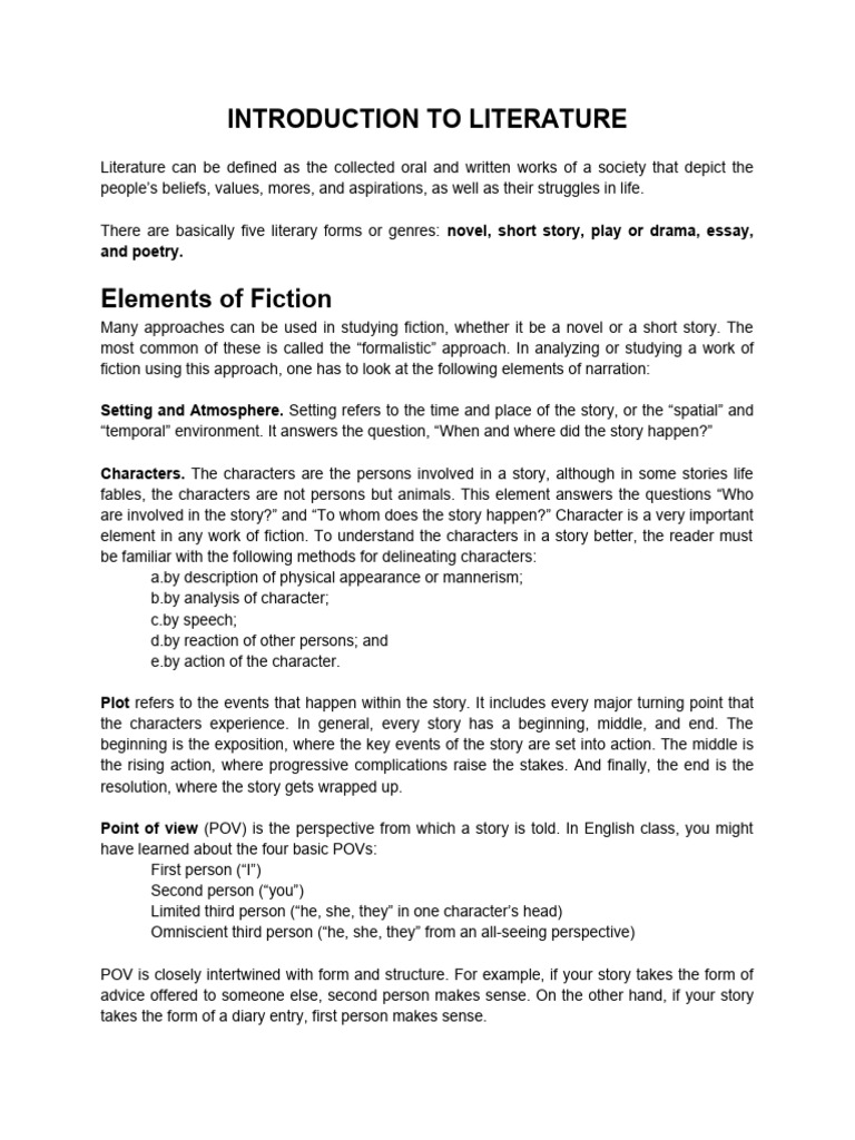 Basic Notes On Intro To Lit Pdf Poetry Irony