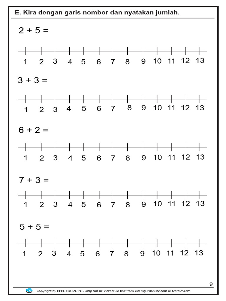 Latihan Matematik Tahun 1 Operasi Asas 2 | PDF