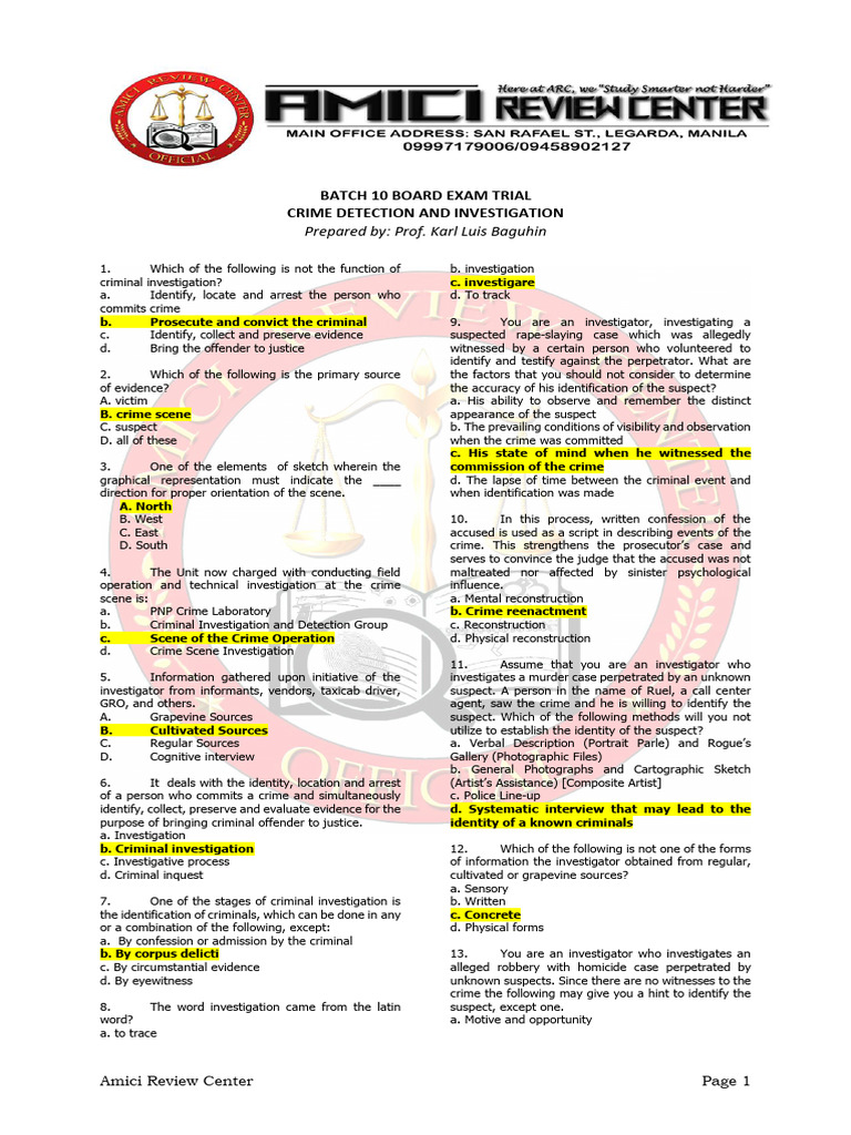 B10-Cdi-Bet 290 Items Answer Key | PDF | Traffic Collision | Traffic