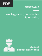 SITXFSA005 Student Assessment Tasks | PDF | Foodborne Illness | Food Safety