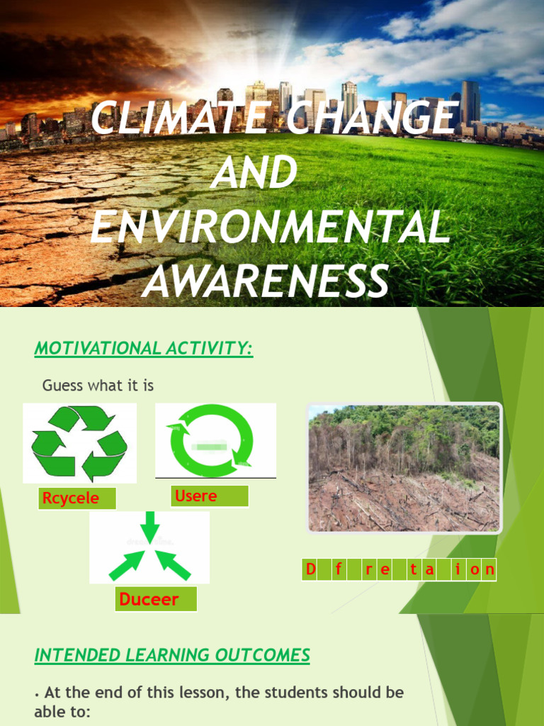 Climate Change and Environmental Awareness | PDF | Greenhouse Effect ...