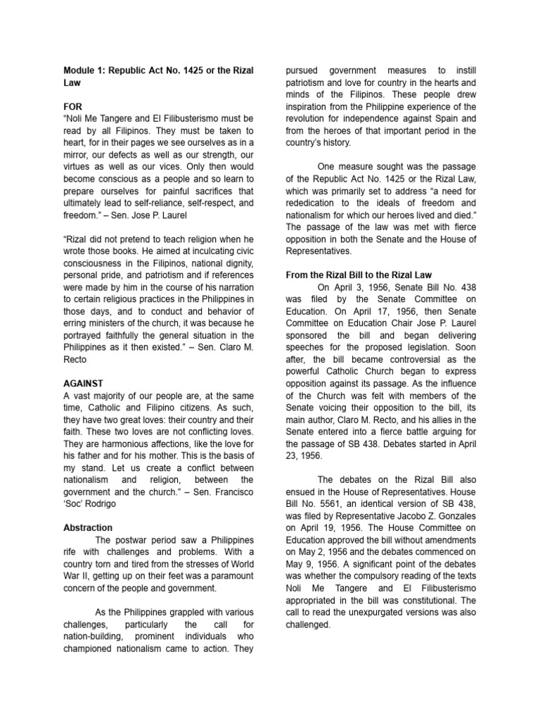 SS122 REVIEWER Module 1 6 | PDF | Philippines