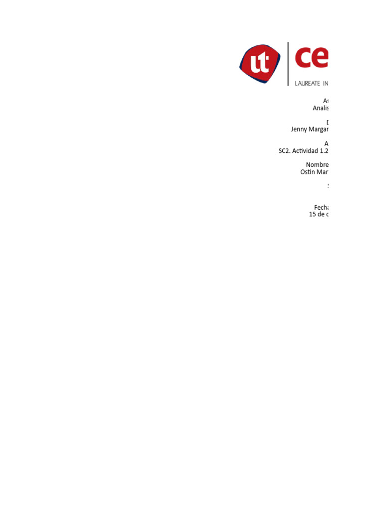 Analisis - Cont - 2 - SC2. Actividad 1.2 - Ostin - Martinez - 41741076 | PDF